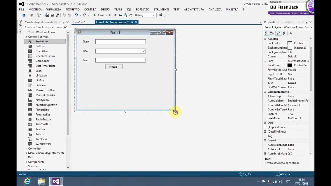 Tutorial1 Helloworld In Visual Basic Vb Youtube