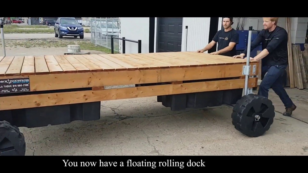How To Install Dock Wheels On Floating Dock Youtube