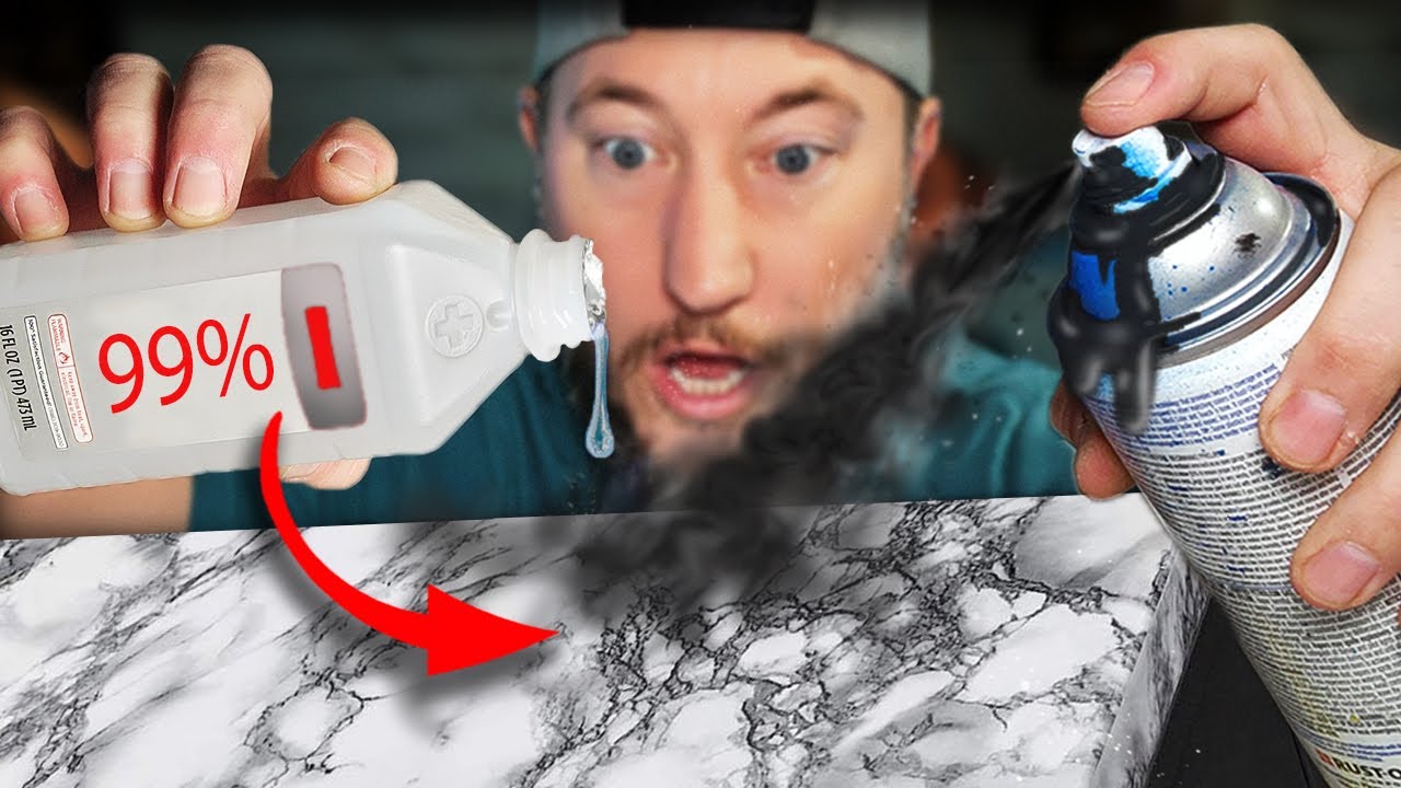 Insane Spray Paint And Alcohol Trick Youtube
