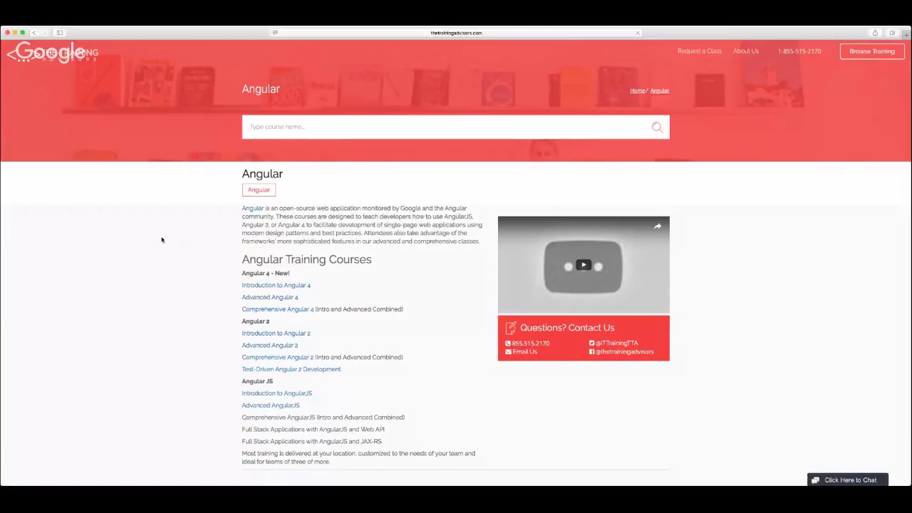 Angular 4 Training Youtube