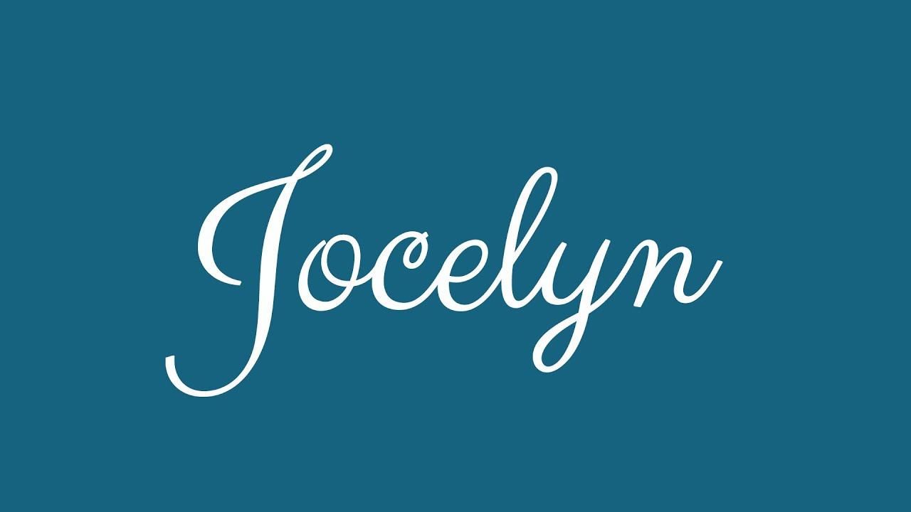 Learn How To Sign The Name Jocelyn Stylishly In Cursive Writing Youtube