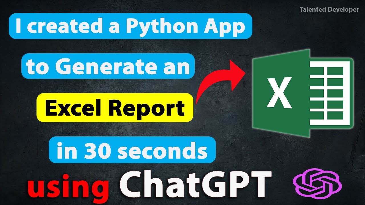 Python App To Generate An Excel Report Using Chatgpt Openai