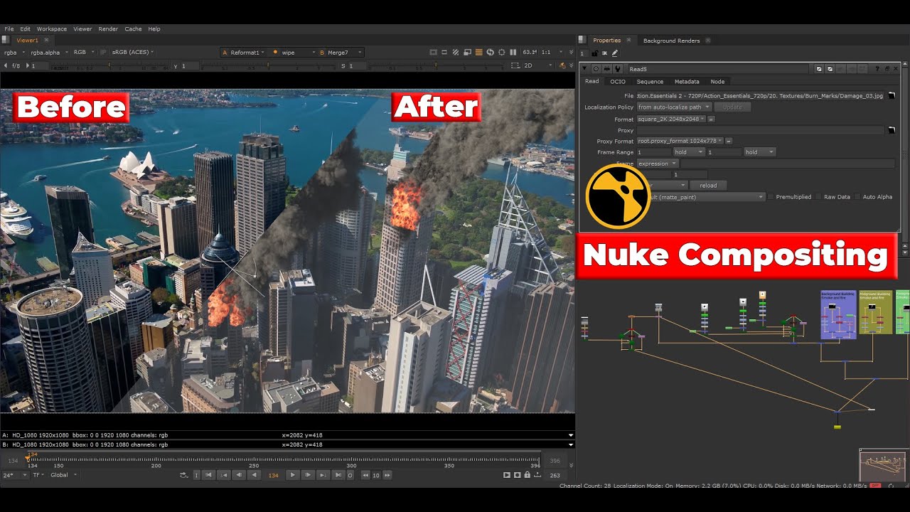 Nuke Compositing Tutorial Add Cgi To Live Action Nuke Tutorial