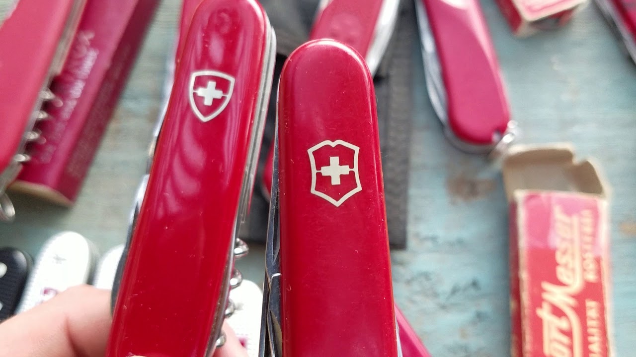 Different Versions Of Victorinox Swiss Army Knife Emblems Youtube