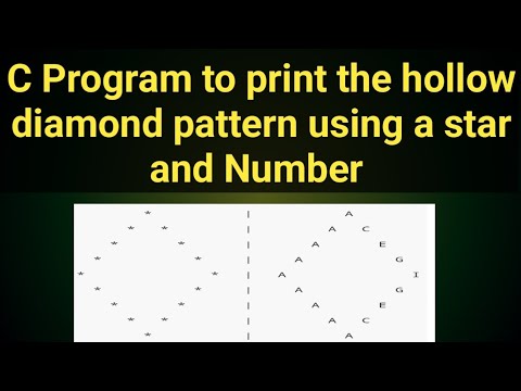 C Program To Print The Hollow Diamond Pattern Using A Star C
