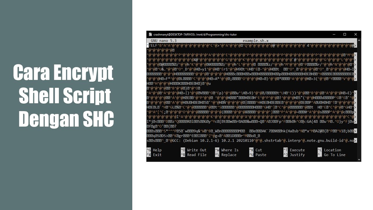 Cara Encrypt Shell Script Dengan Shc Youtube