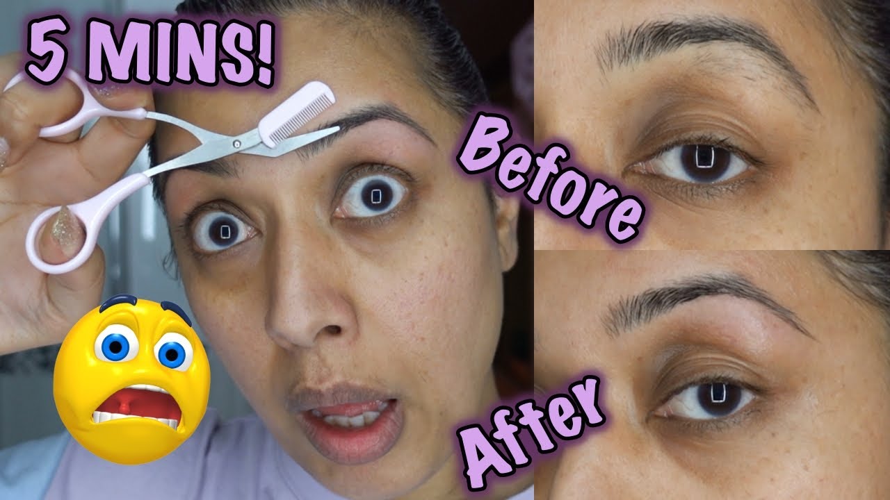 How To Shave Pluck Trim Eyebrows Youtube