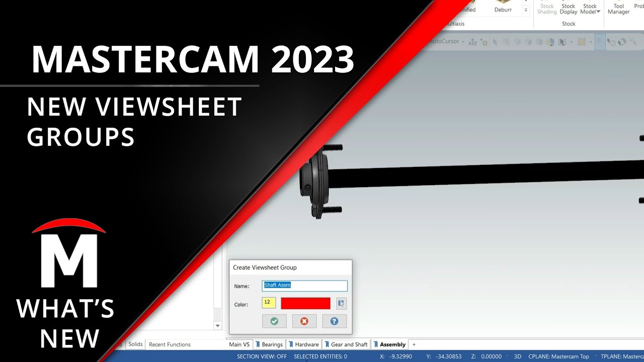 New View Sheet Groups What S New Mastercam 2023 Youtube