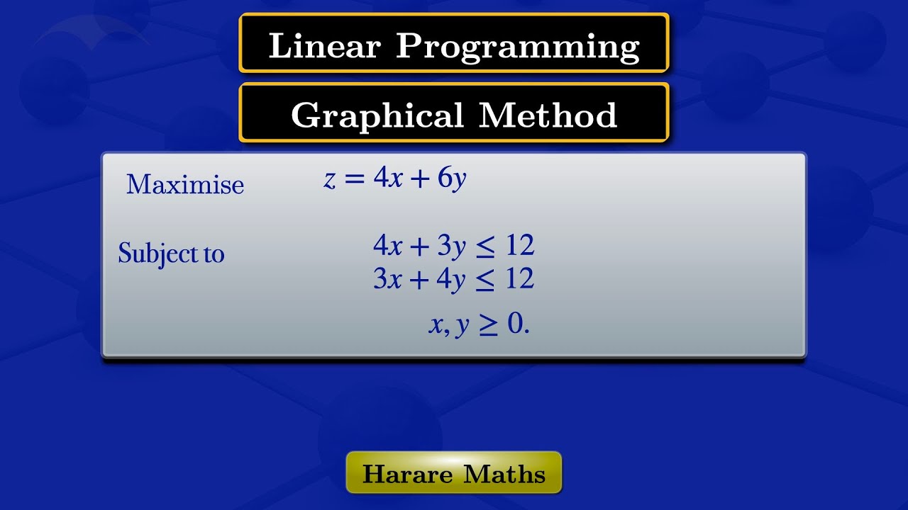 Linear Programming Graphical Method Youtube