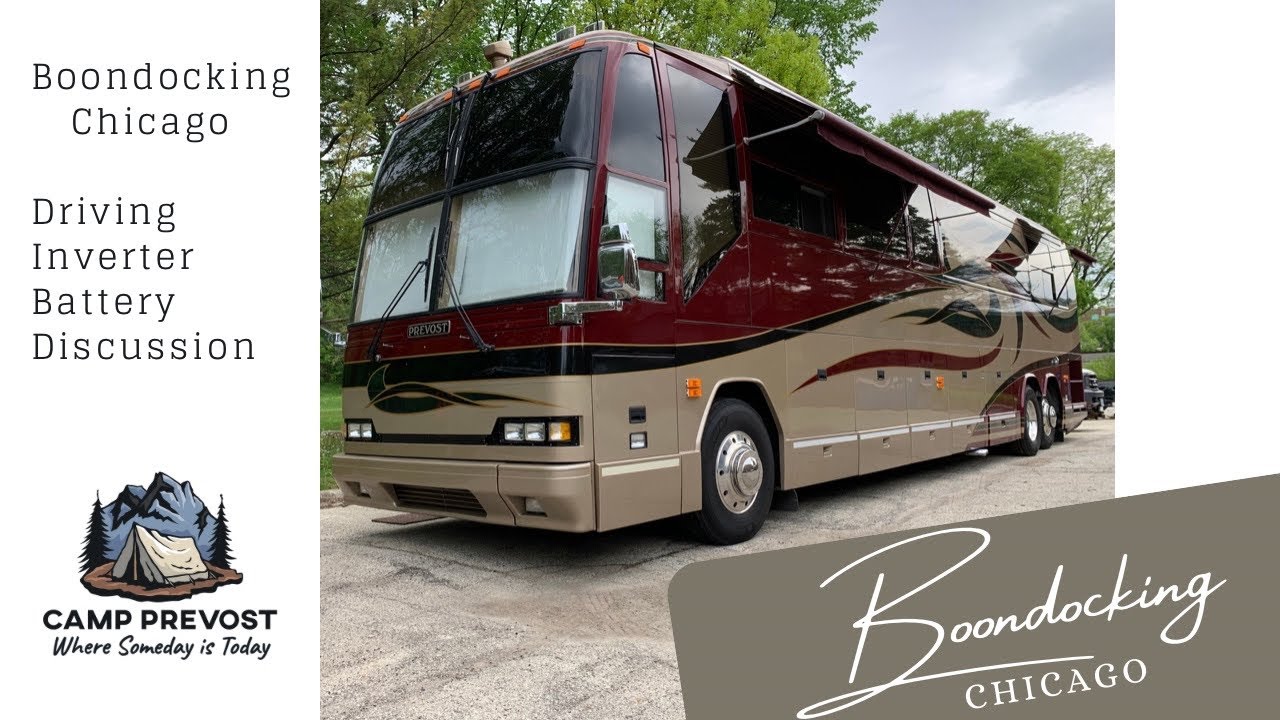 Boondocking Chicago In A Prevost H3 45 Class A Rv Life Camper Youtube