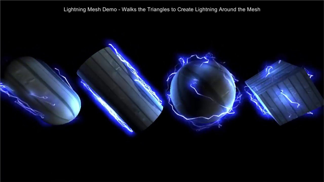 Lightning Mesh Demo Using Procedural Lightning For Unity Youtube