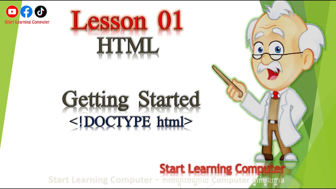 Html Lesson 01 Getting Started Doctype Kroupheap168 Computer
