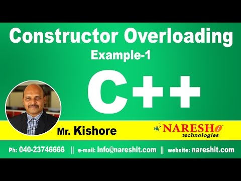 Constructor Overloading Example 1 C Tutorial Mr Kishore