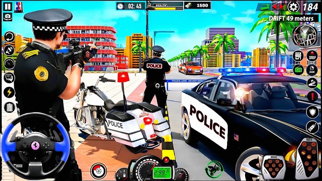 Real City Police Car Chase Simulator Real Cop Multi Storey Cars