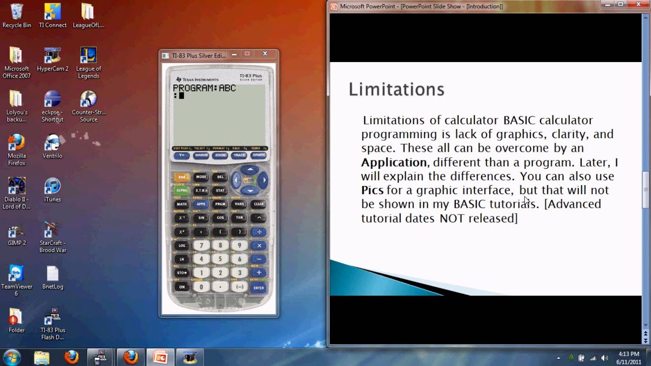 Ti 83 84 Basic Programming Tutorial Youtube