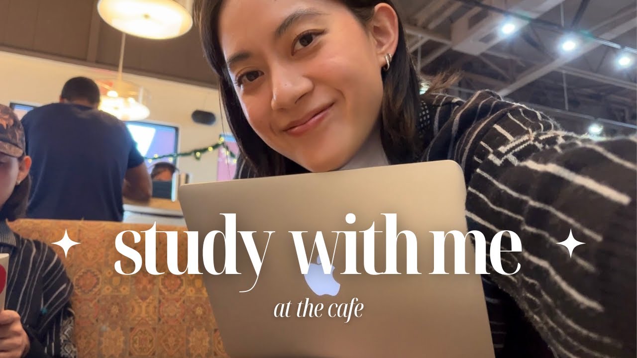 30 Min Study With Me At The Cafe Fun Upbeat Music Background Noise
