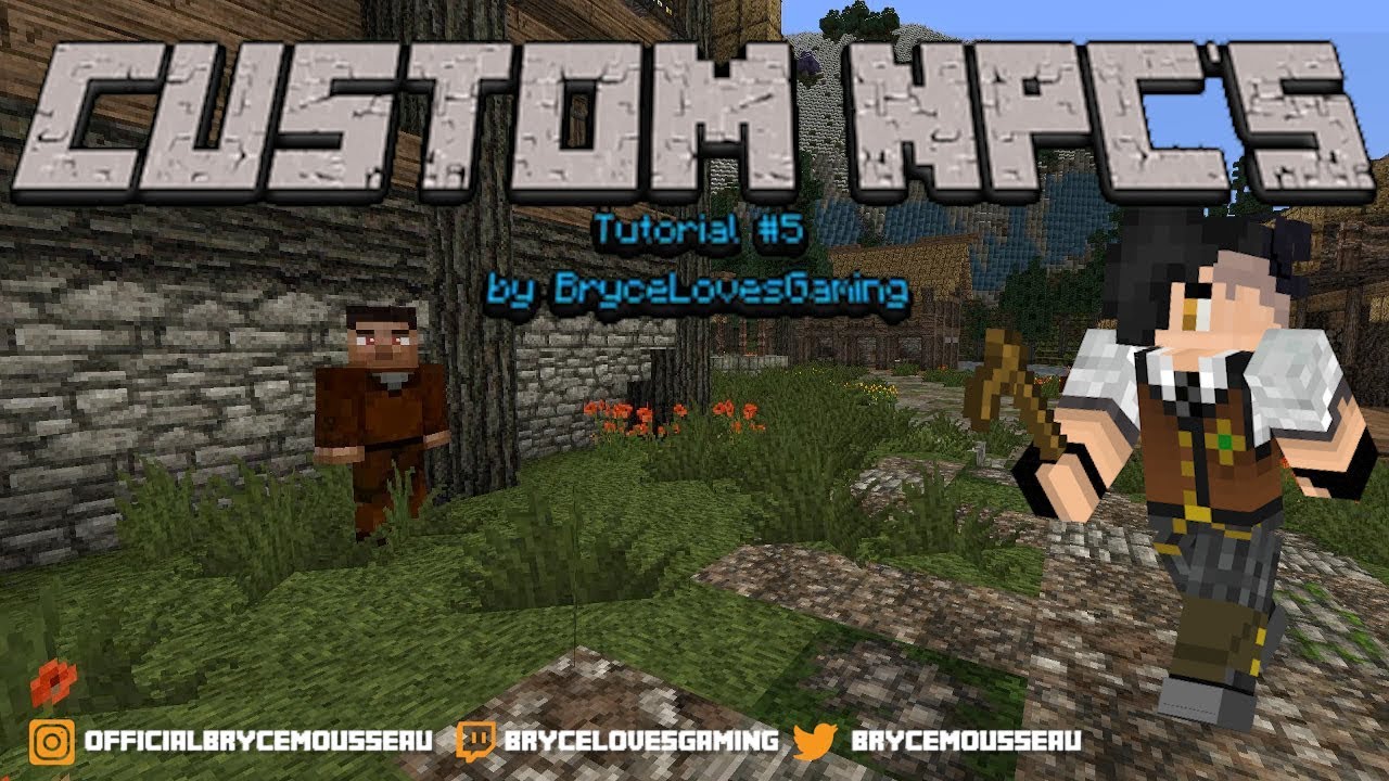 Minecraft Custom Npcs Tutorial 5 Harvesting Background Npc Youtube