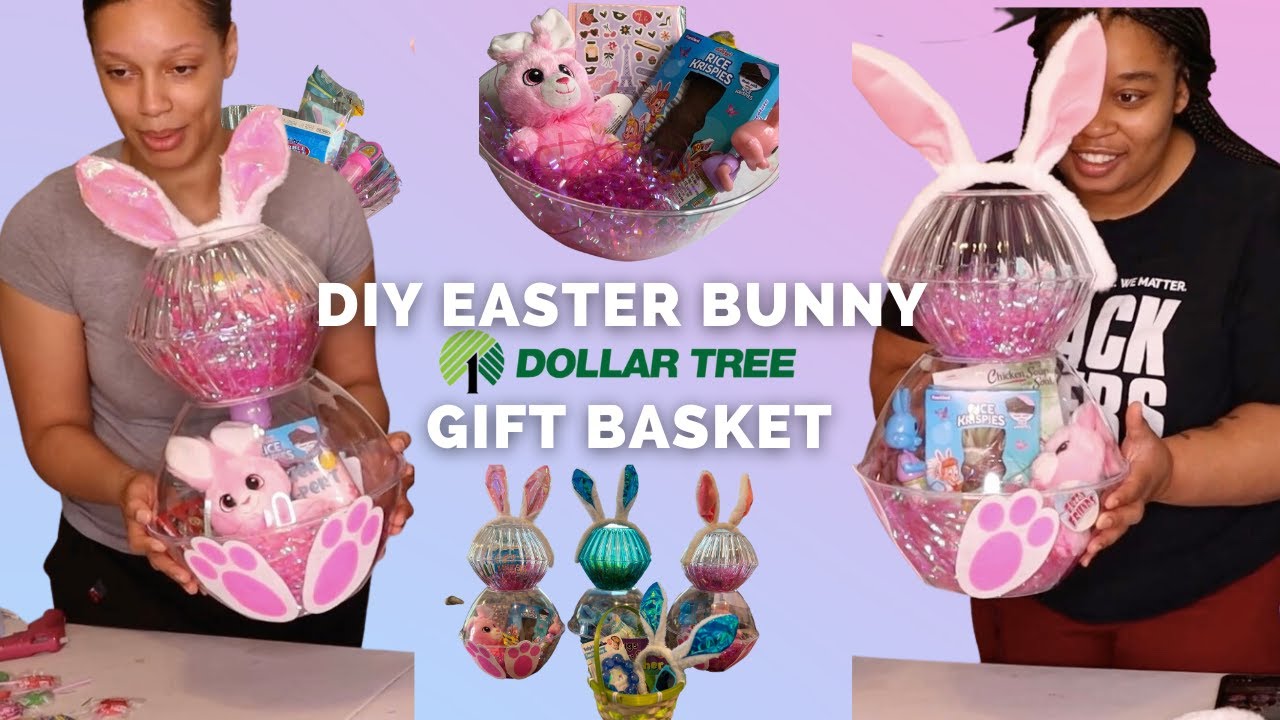 Diy Easter Bunny Gift Basket Mom Chat Dollar Tree Youtube
