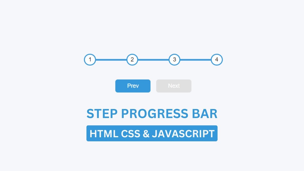 Multi Step Progress Bar In Html Css And Javascript Progress Bar Youtube
