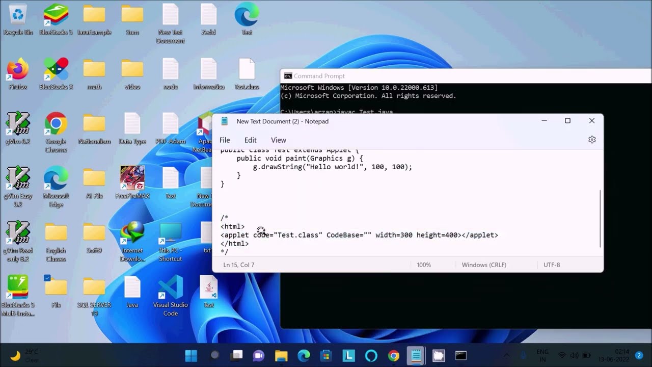 How To Run First Applet Program In Java Youtube