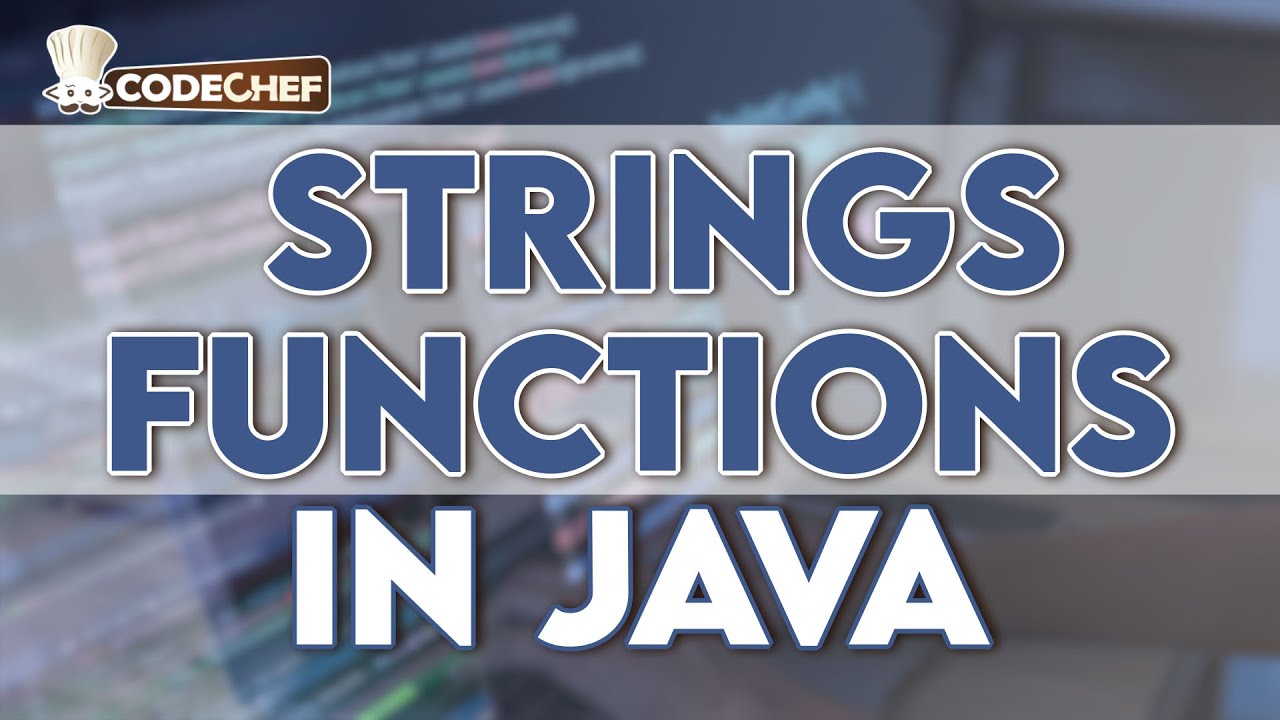 Java String Functions Youtube