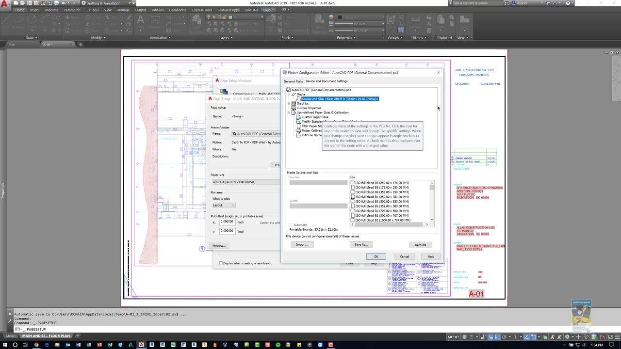 Autocad Page Setup Manager Youtube