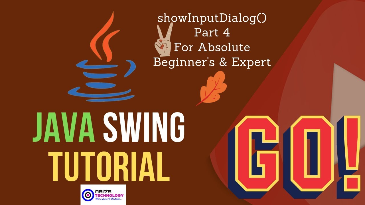 Java Swing Tutorial Part 4 Swing In Java Showinputdialog Method