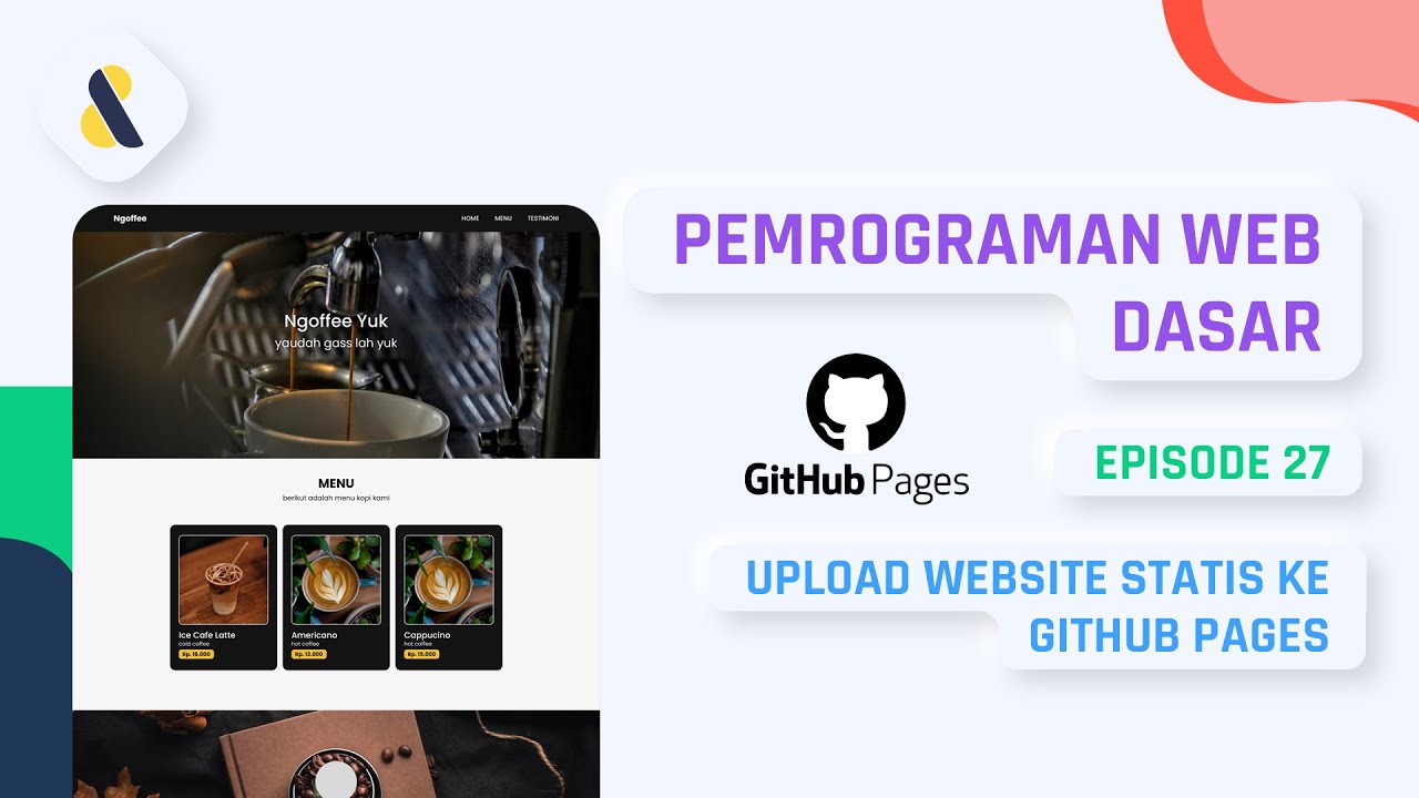 27 Upload Website Statis Ke Github Pages Pemrograman Web Dasar Youtube
