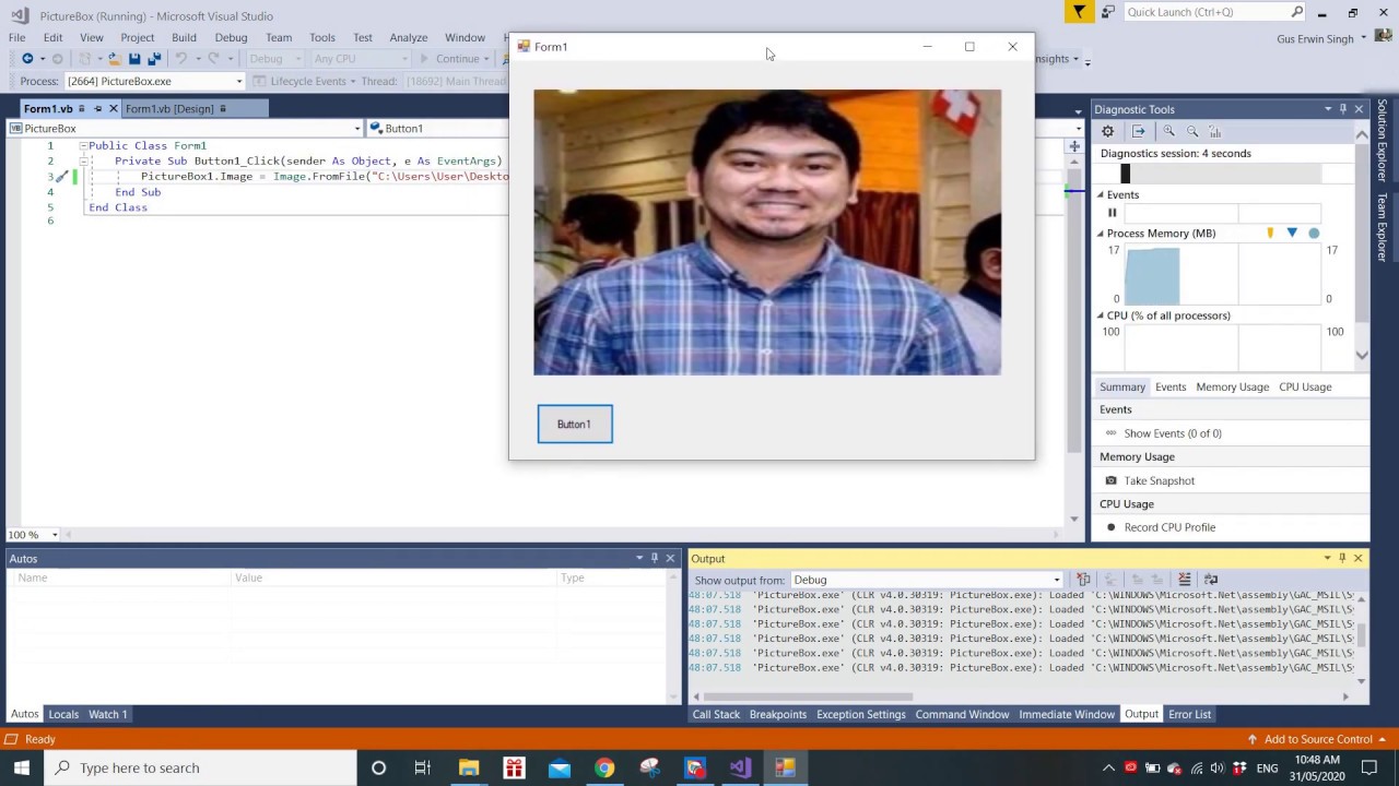 Visual Basic Picture Box Display Youtube