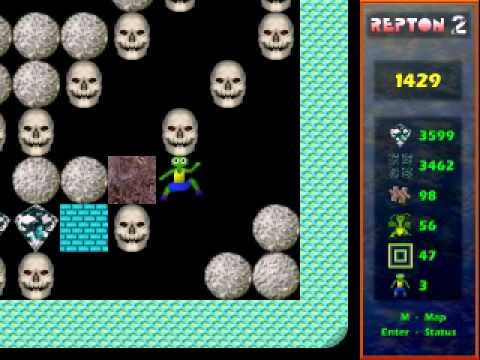 Repton 2 Caverns Walkthrough Part 2 Youtube