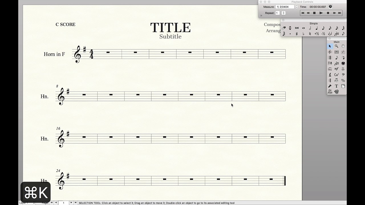 Different Clef In Concert Pitch And Transposed Score Finale Superuser