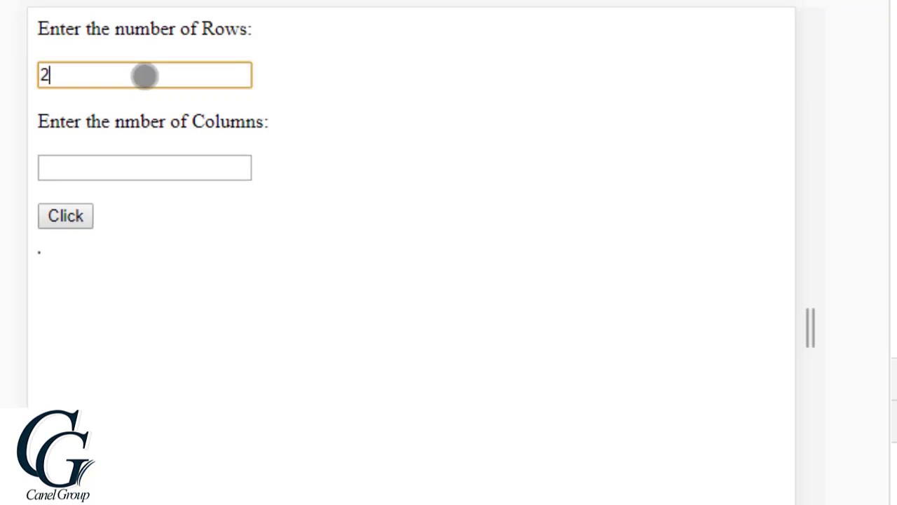 Dynamic Table With Javascript Youtube