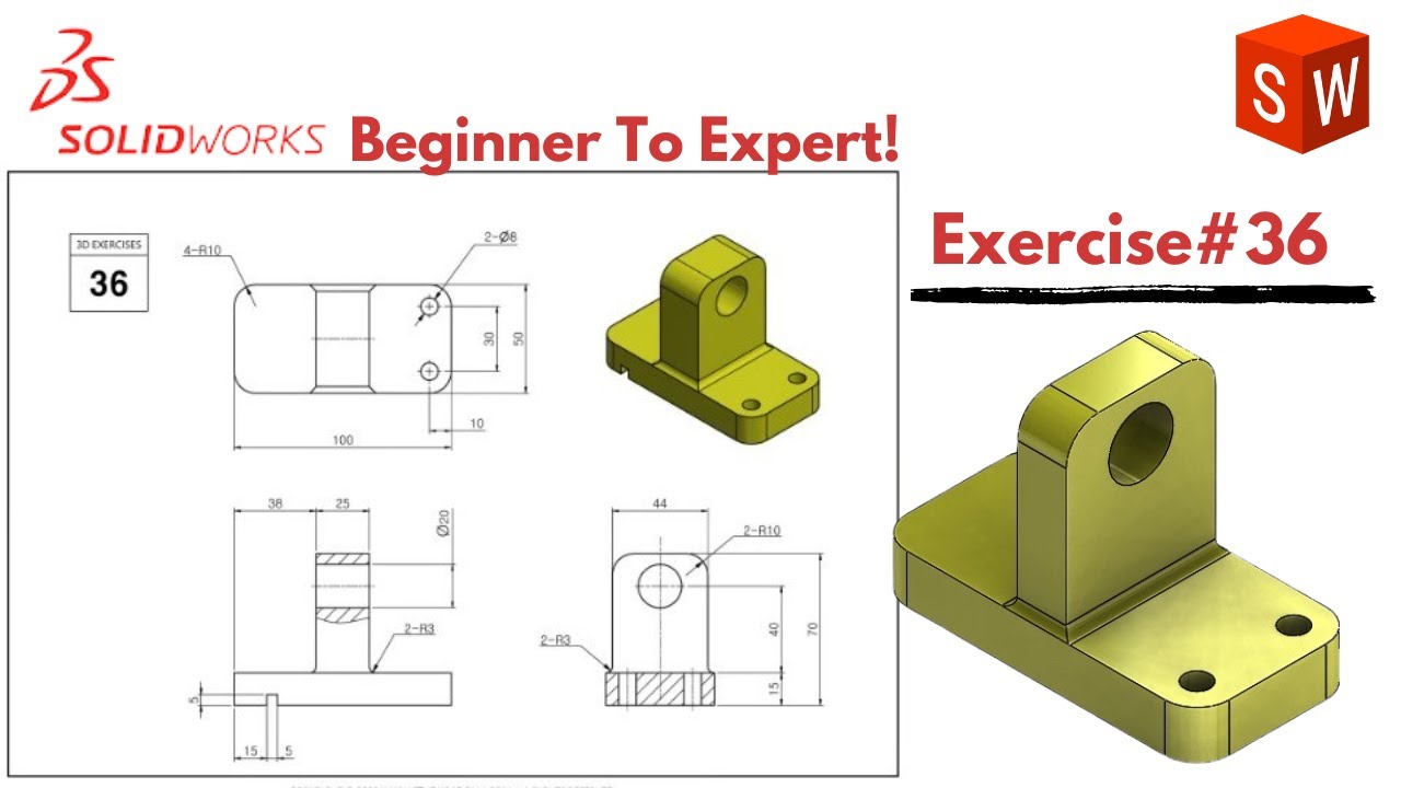 Solidworks Beginner To Expert Exercise 36 Solidworks Beginners