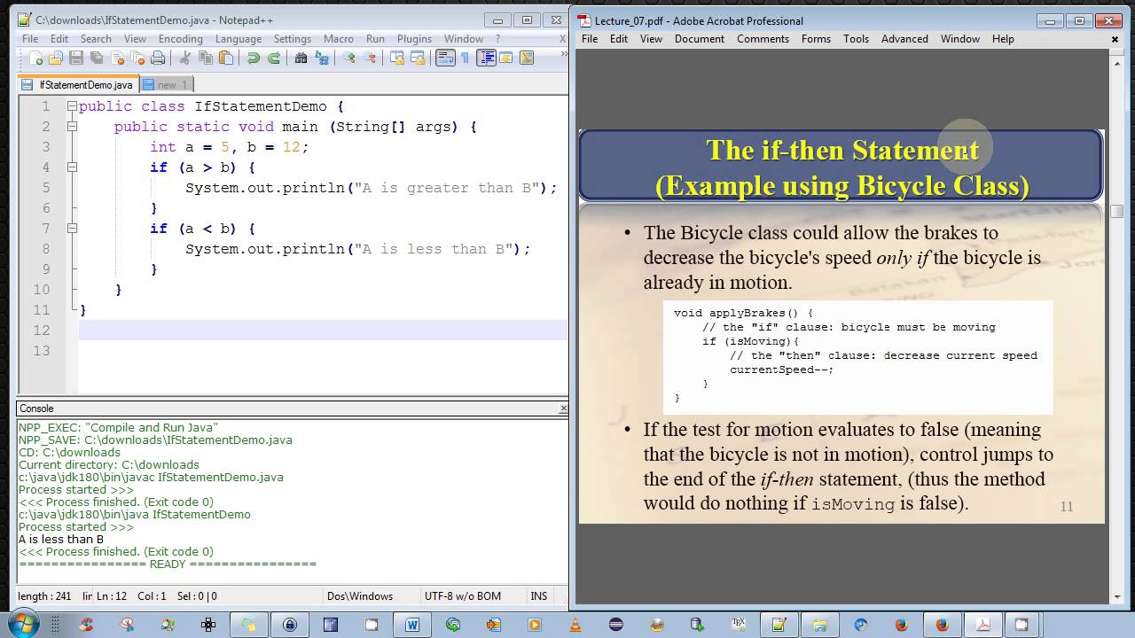 Java Tutorial How To Use If Statements Youtube