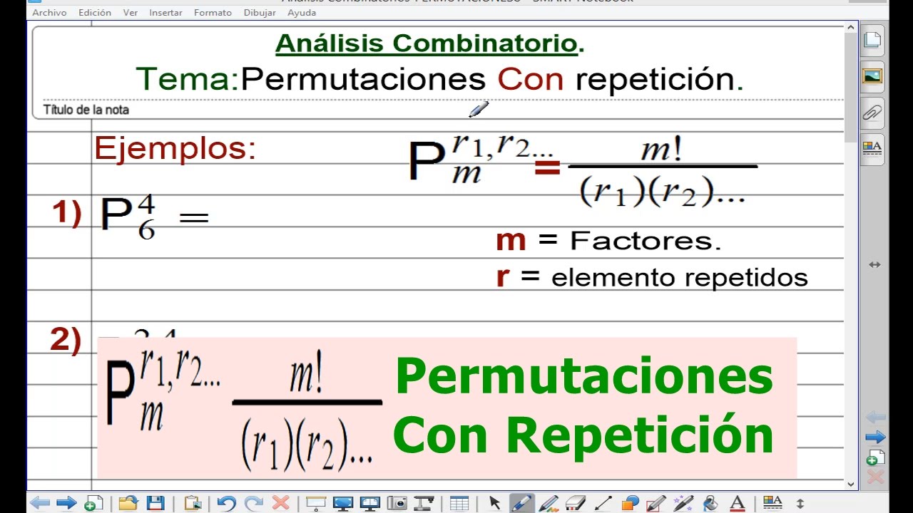 Permutaciones Con Repetición Youtube