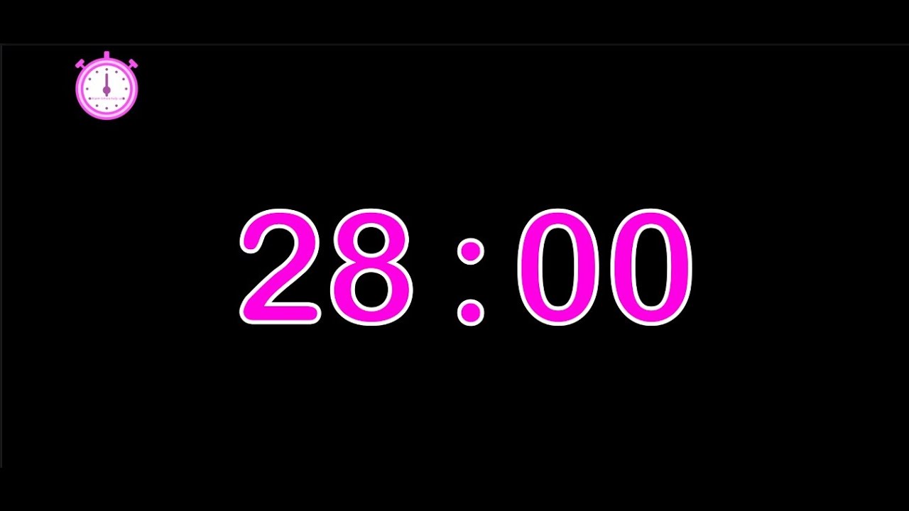 28 Minute Timer Countdown 28 Minute Timer Youtube