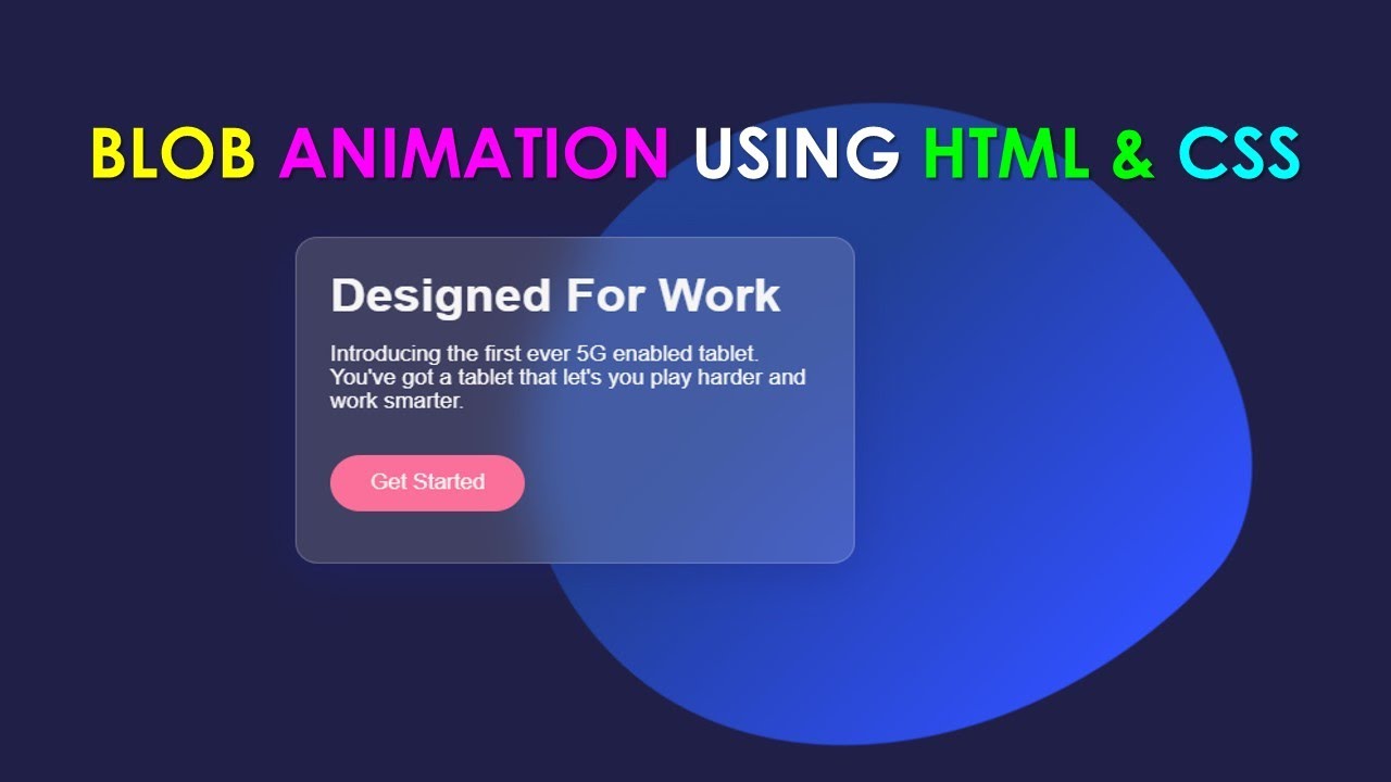 Blob Animation Using Html Css Youtube