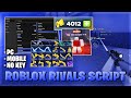 Rivals Script No Key Aimbot Silent Aim Unlock All Farm Rank Safe For ...