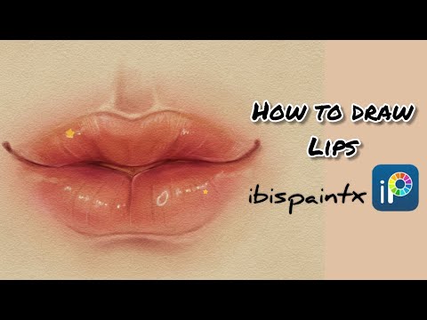 Draw Semi Realistic Lips Ibispaintx Youtube