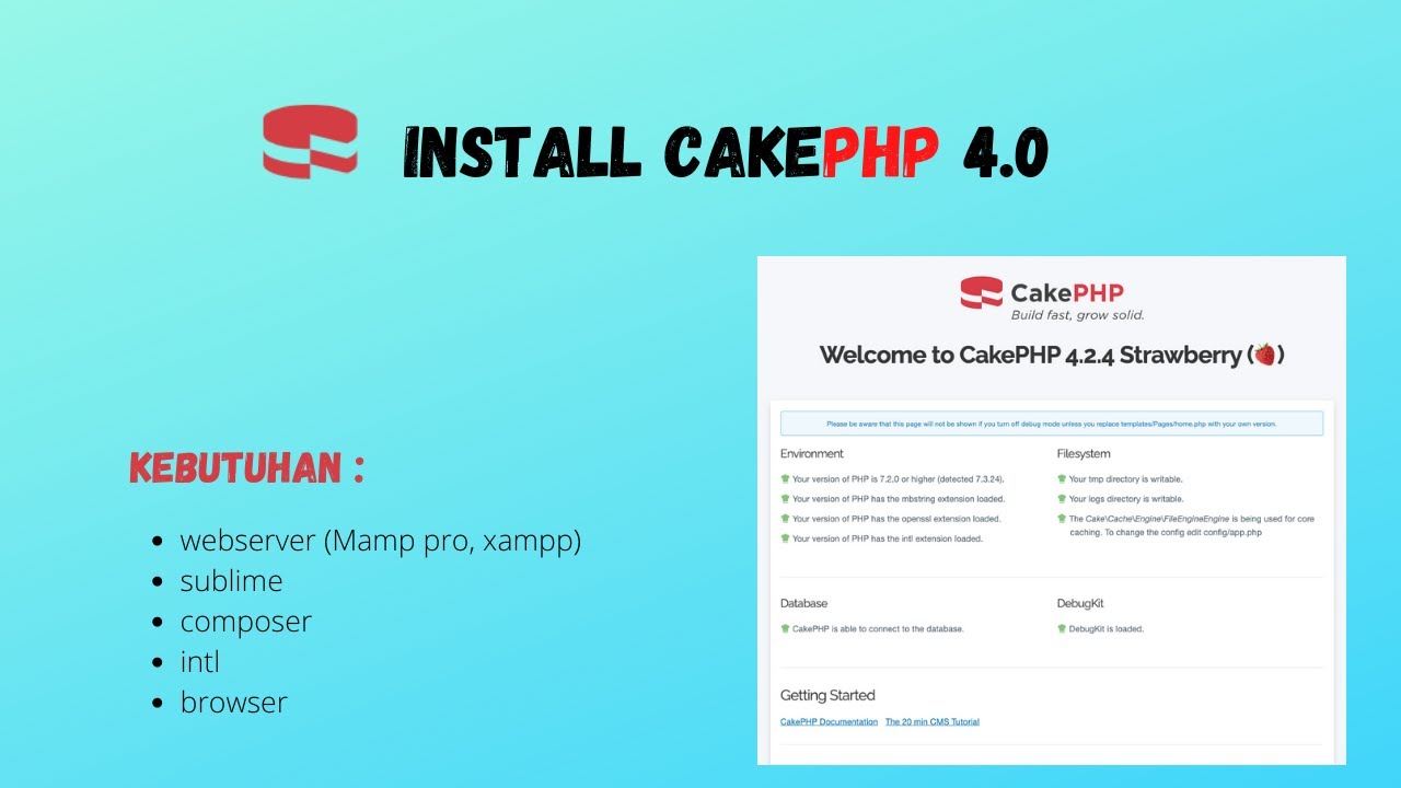 Cara Install Cakephp 4 0 Strawberry Dengan Mamp Pro 6 3 Youtube