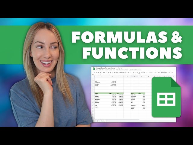 Google Spreadsheet Formulas Tutorial