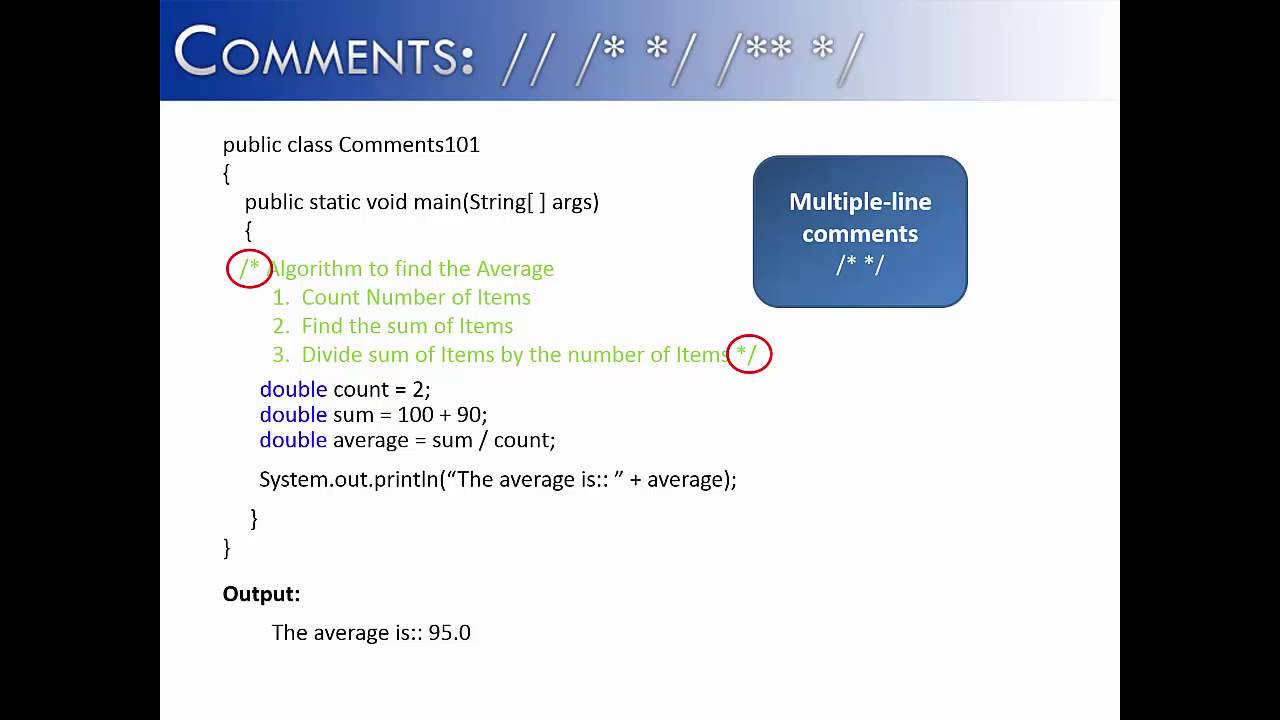 Comments Java Youtube