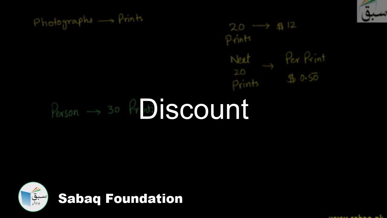 Discount Math Lecture Sabaq Pk Youtube