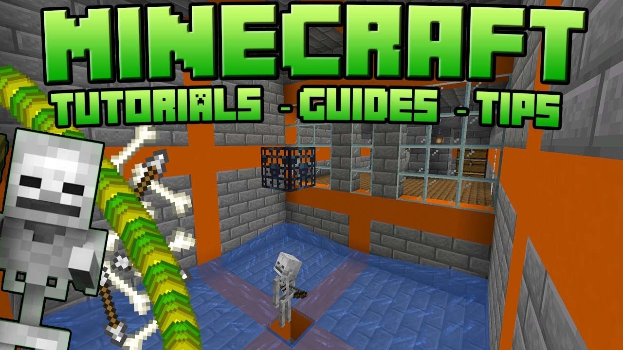 Minecraft Simple Skeleton Spawner Xp Farm Tutorial Youtube