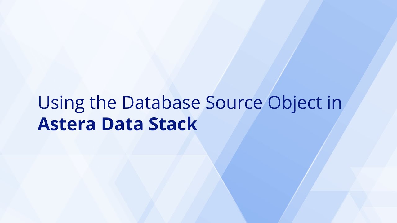 Database Table Source In Astera Data Stack Youtube