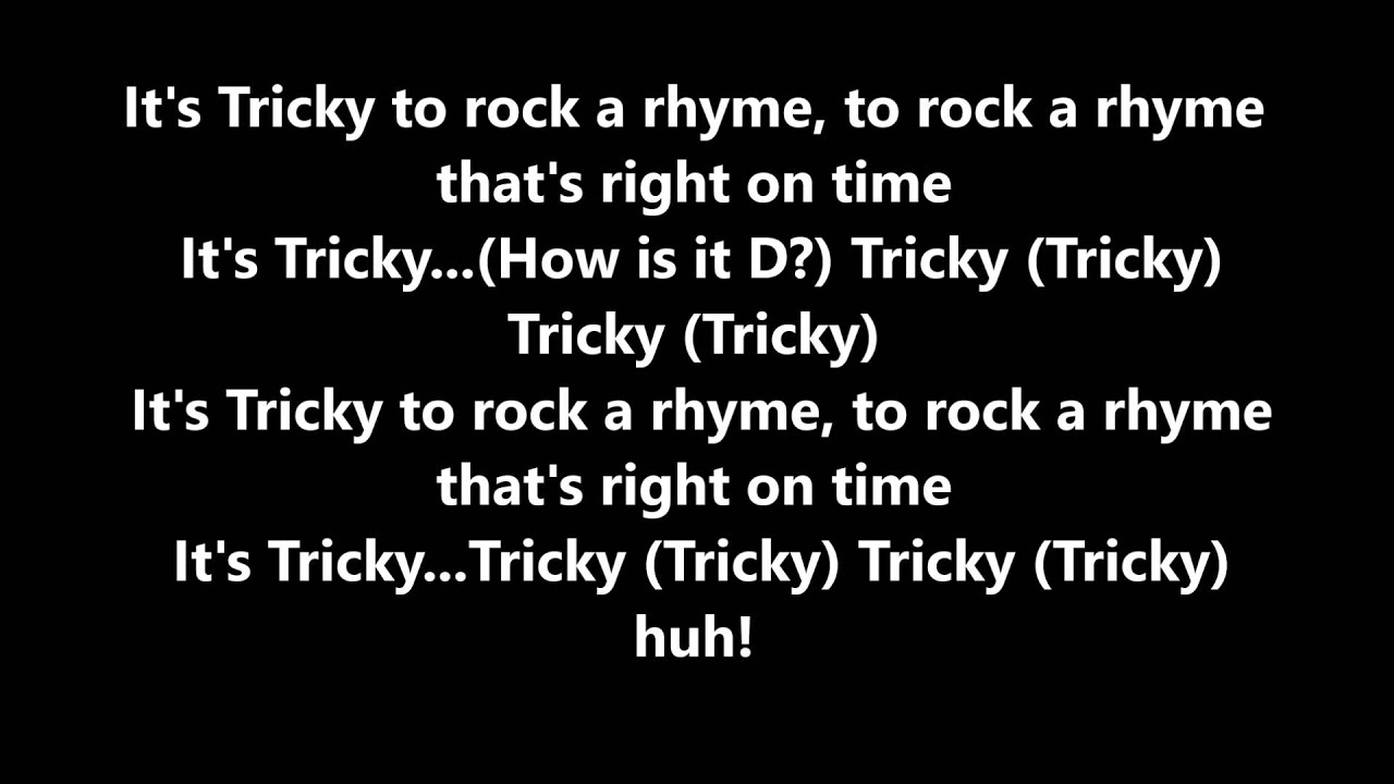 Its Tricky By Run Dmc Lyrics Youtube