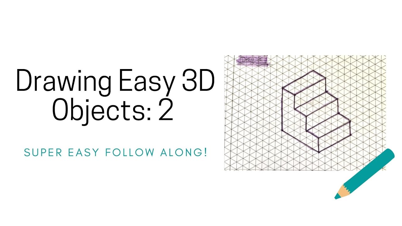 How To Draw A 3d Object 2 Easy Youtube