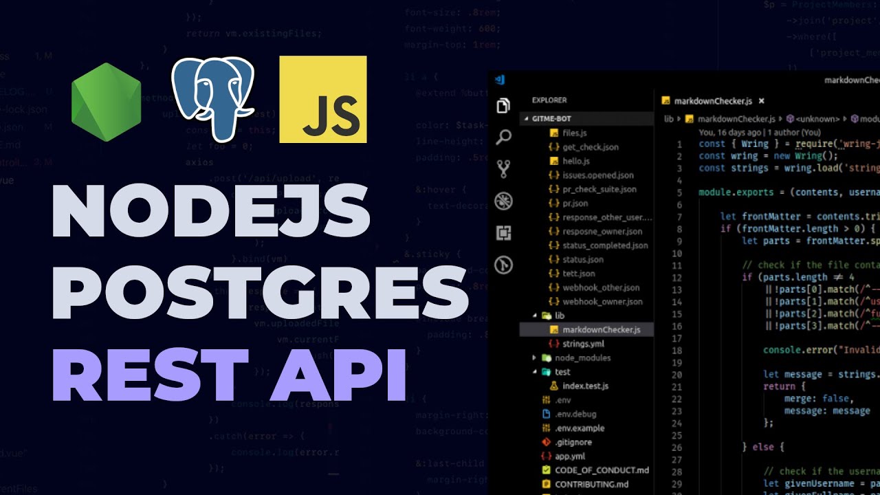 Nodejs Postgresql Rest Api Youtube