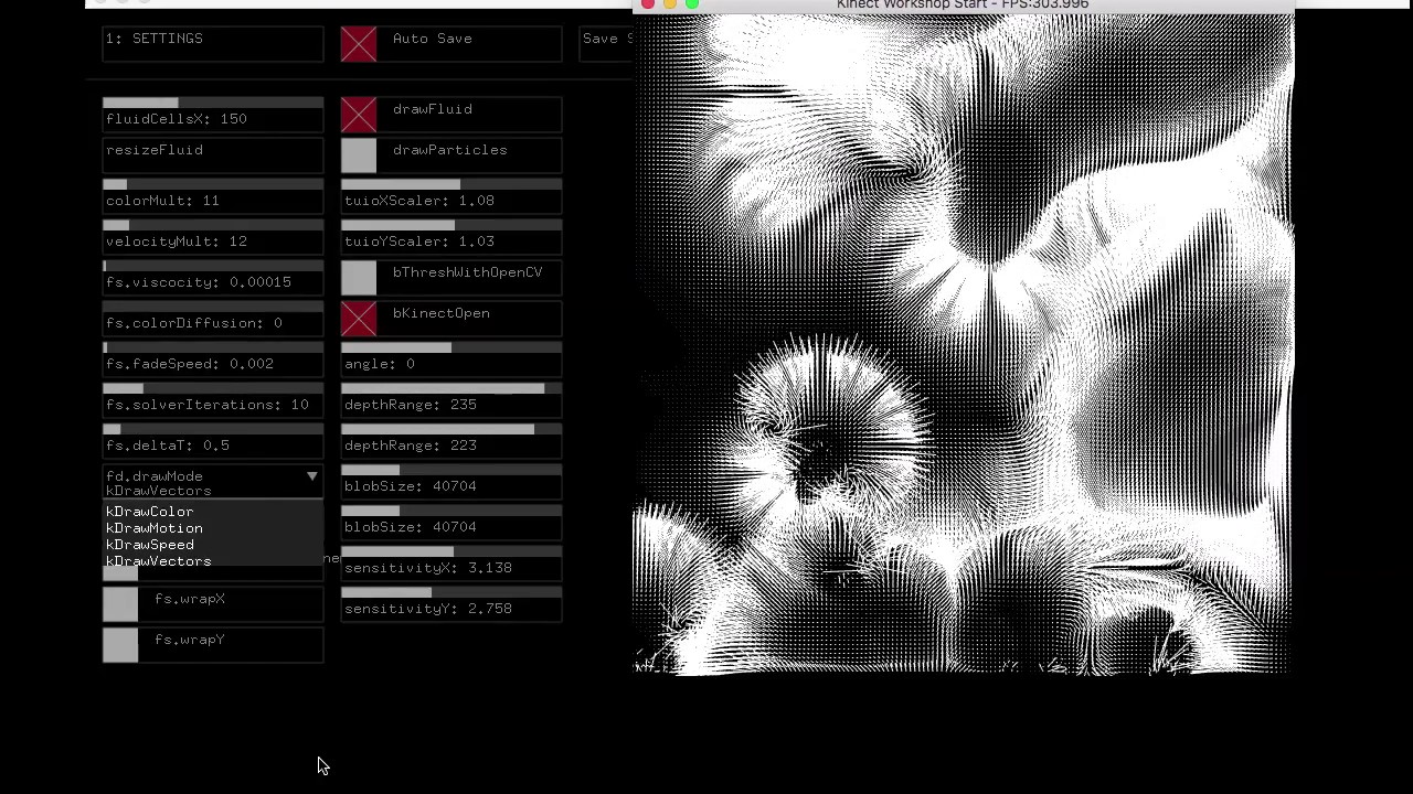 Openframeworks Kinect Msa Gui Youtube