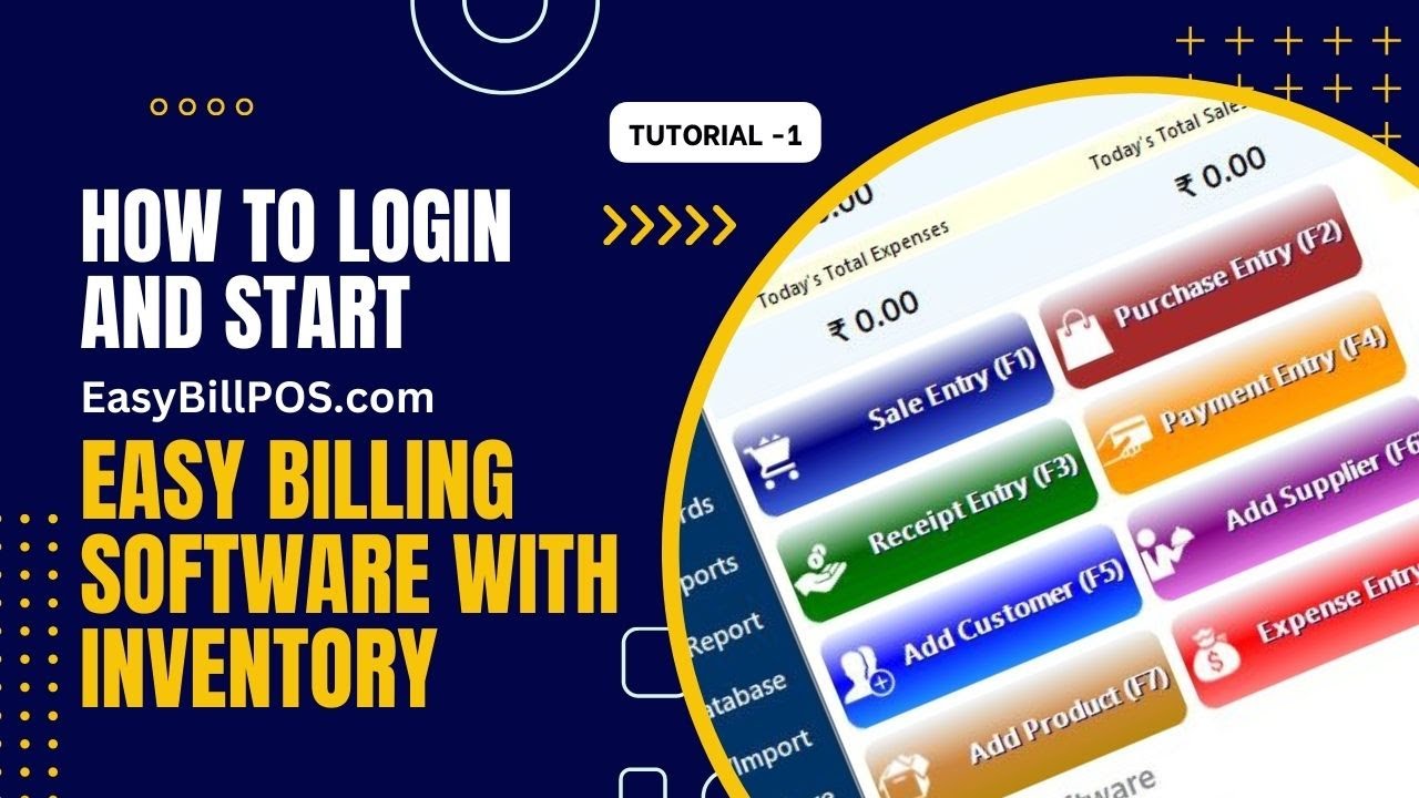 How To Login And Start Using Easy Billing Software With Inventory